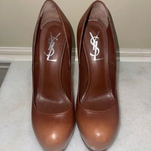 Yves Saint Laurent | Shoes | Yves Saint Laurent Ysl Brown Platform ...